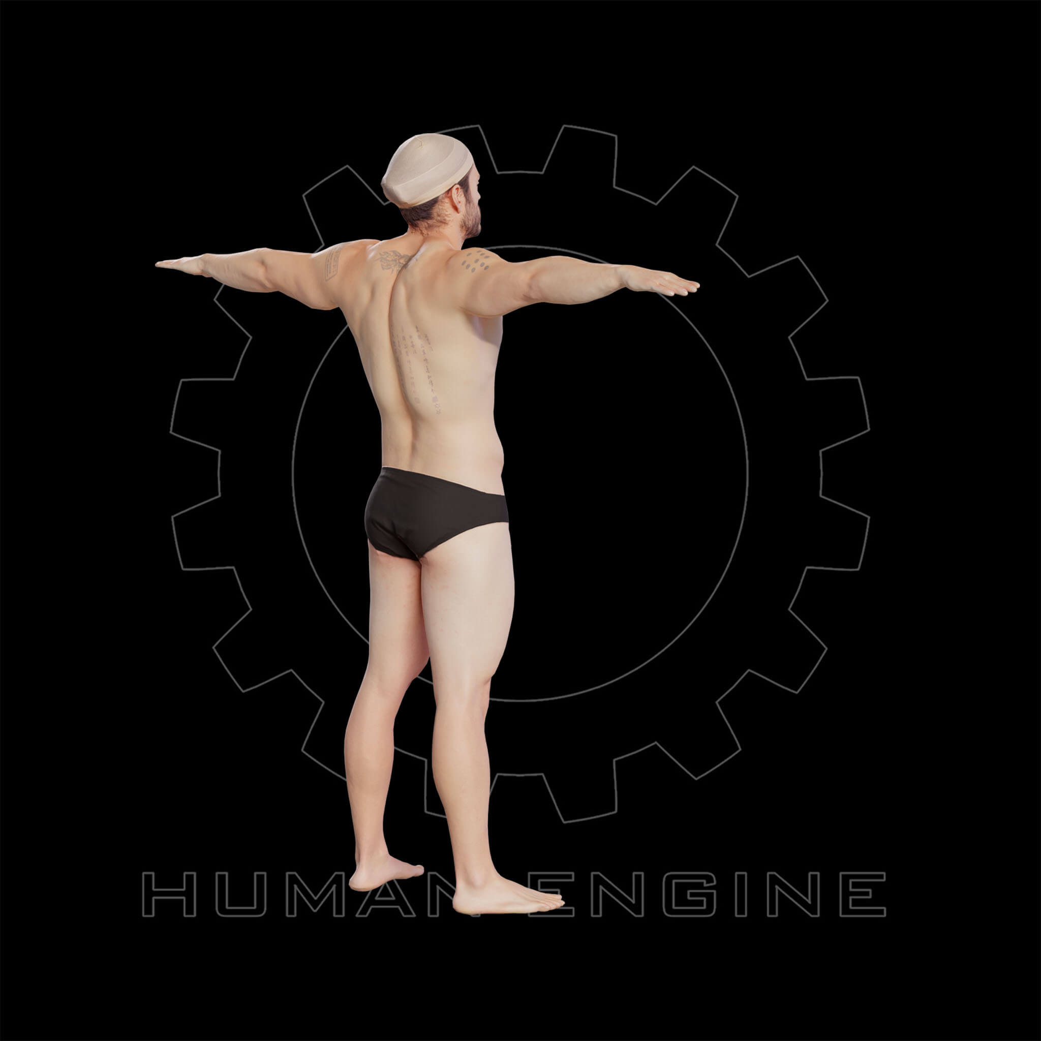 Male Scan - Victor T-Pose 3D Model by Human-Engine