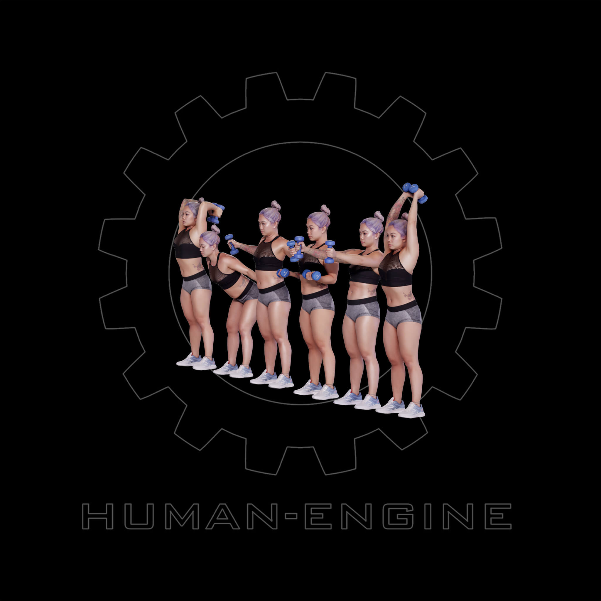 Violet Gym Bundle - 3D Model by Human-Engine