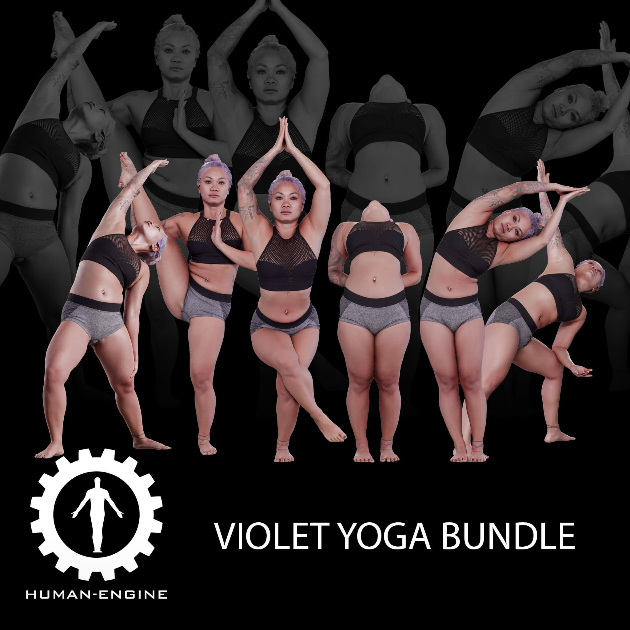 Violet Yoga Bundle - 3D Model by Human-Engine