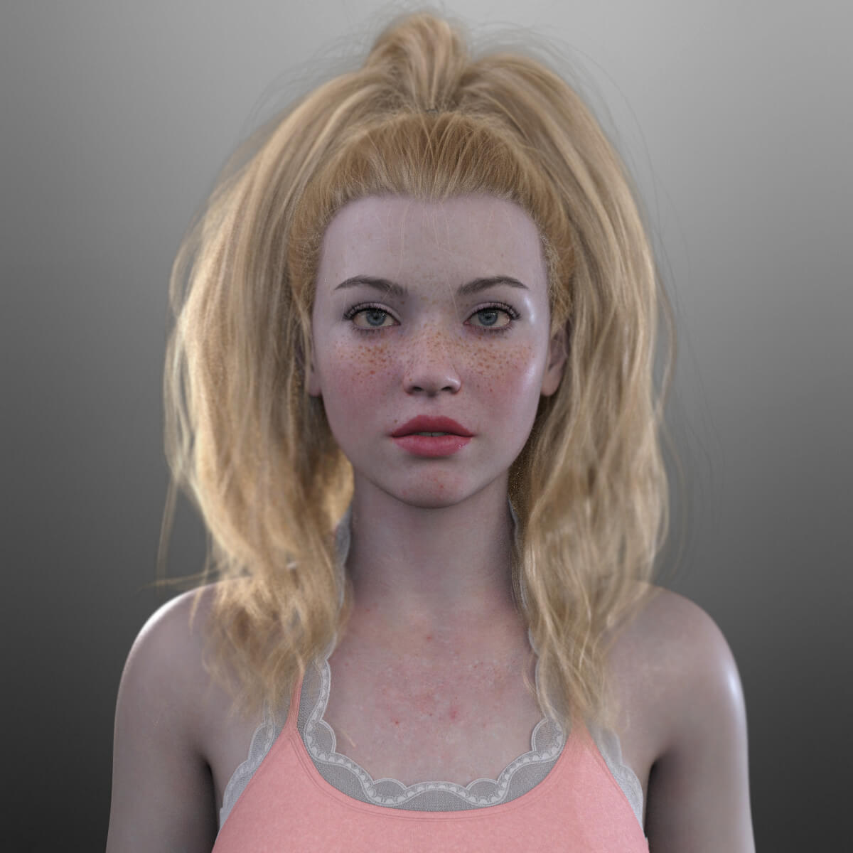 Daria M 3D Render, Digital Art by HumanXYStudio