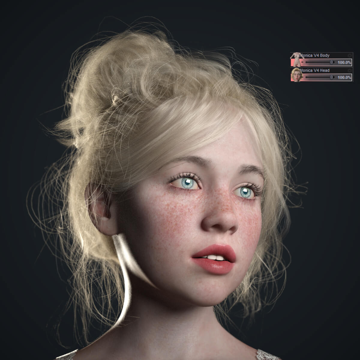Monica V4 High Quality Textures for G8 Female 3D Render