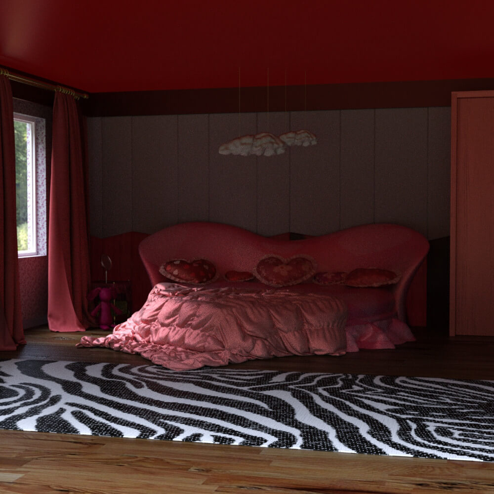 Heart Bed - Daz Content by HumanXYStudio