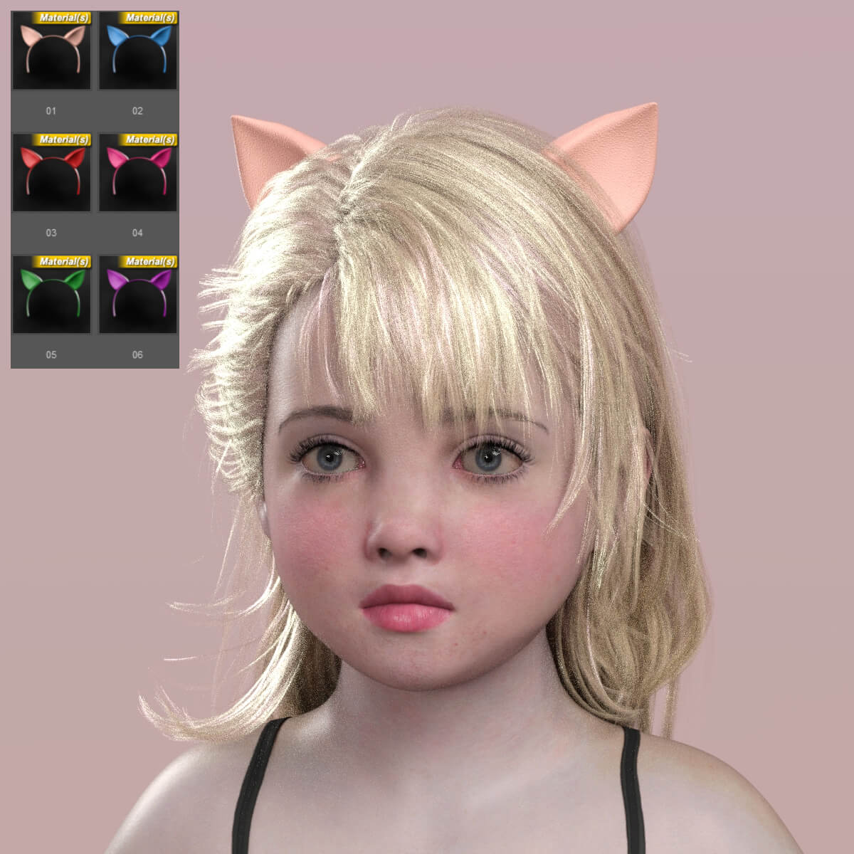 HX Cat Ears for Genesis 9 - Daz Content by HumanXYStudio