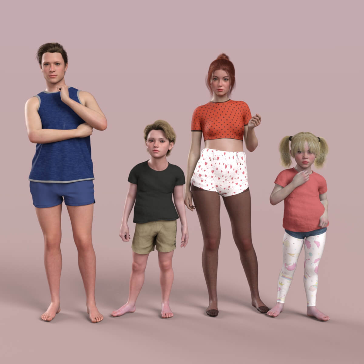 HX Family 1 for Genesis 9 - Daz Content by HumanXYStudio