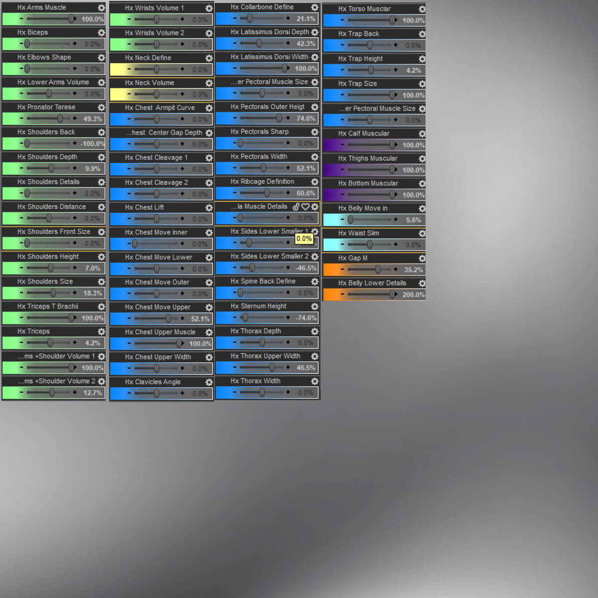 HX Muscle Morphs Merchant Resource for Genesis 9 - Daz Content by ...