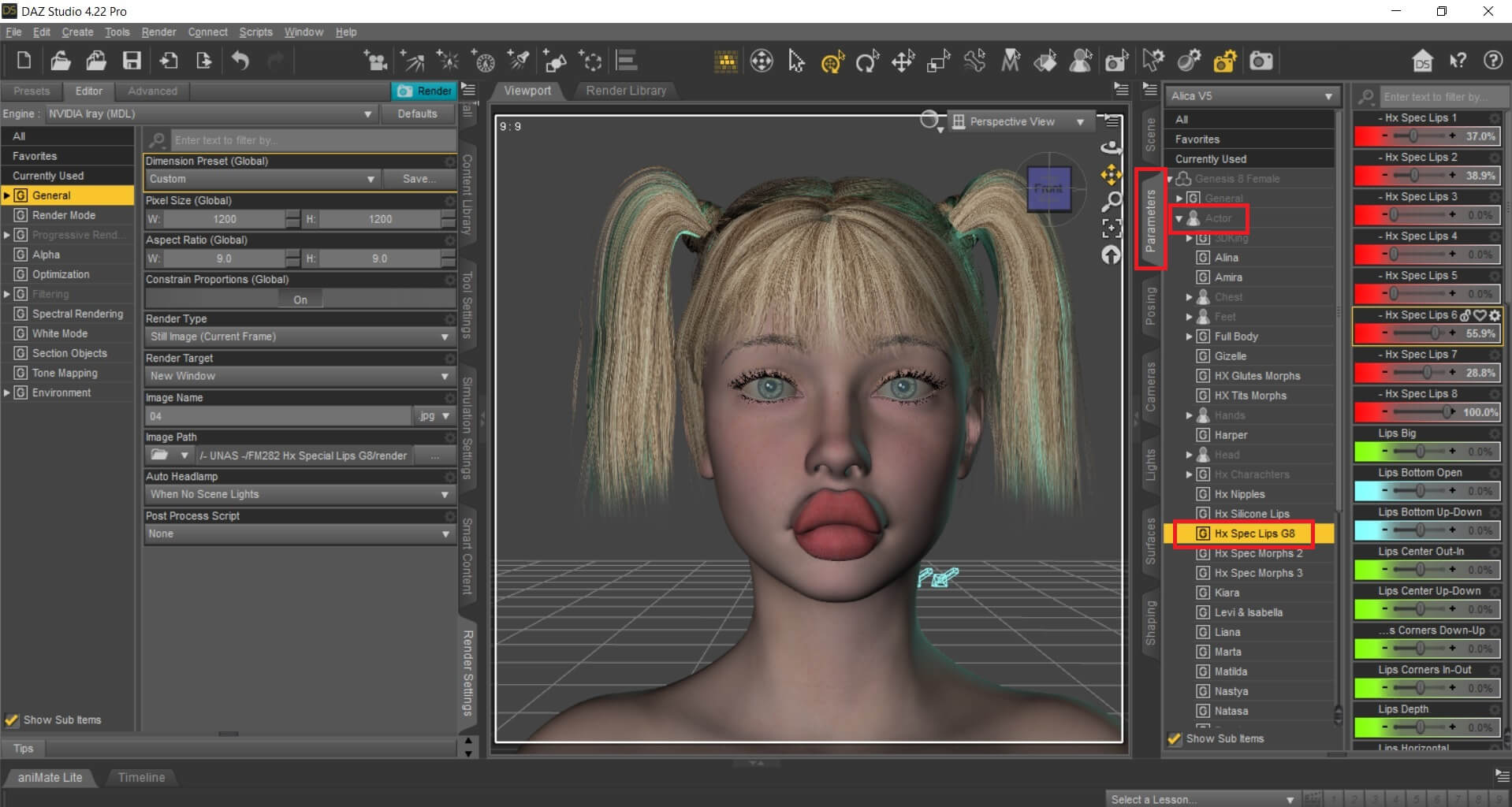 HX Spec Lips Morphs for Genesis 8 Female - Daz Content by HumanXYStudio