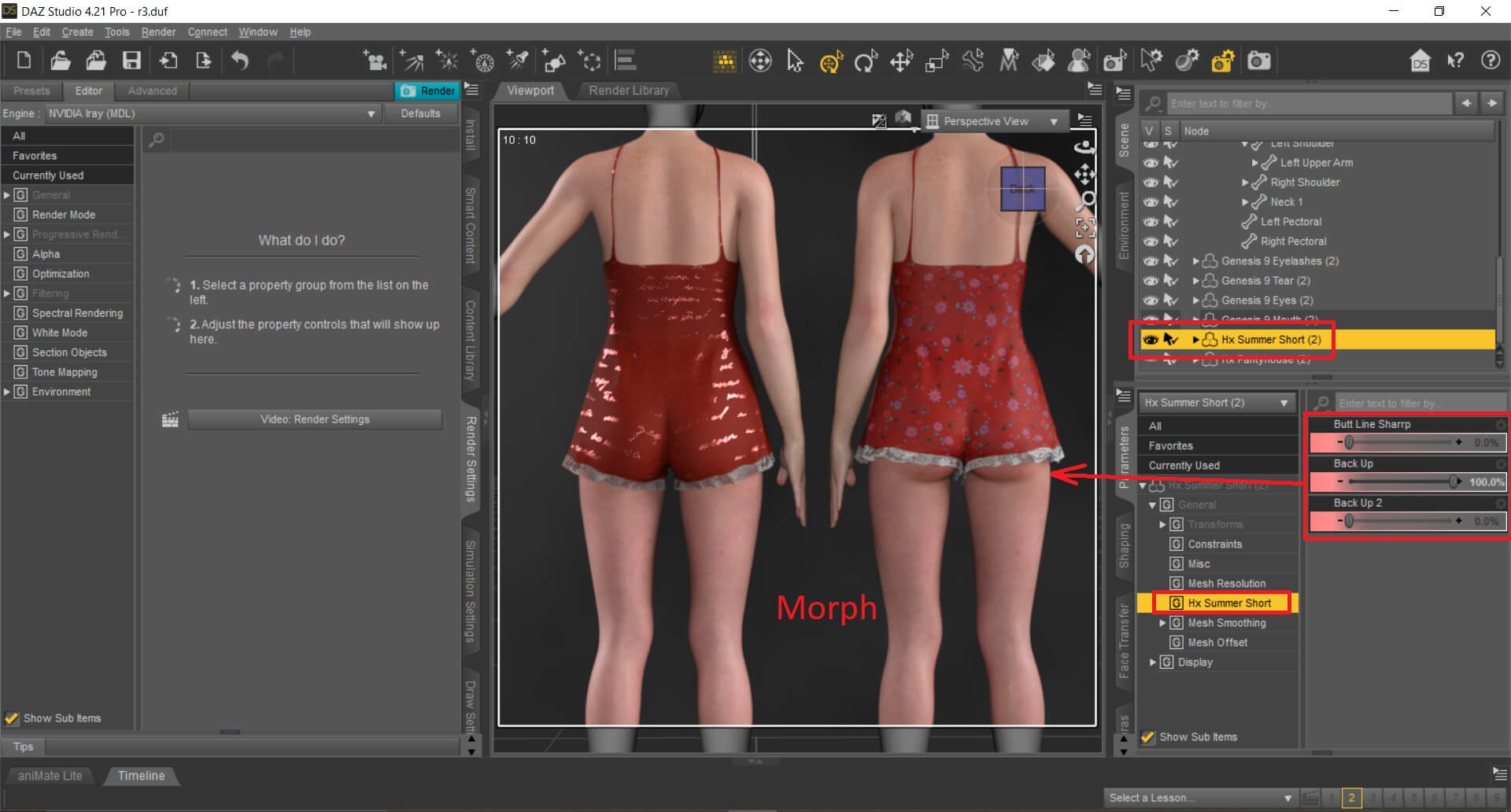 Hx Summer Short for Genesis 9 - Daz Content by HumanXYStudio