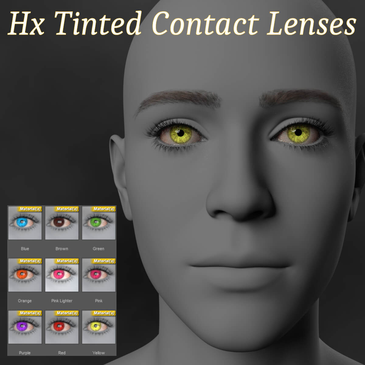 HX Tinted Contact Lenses for Genesis 9 - Daz Content by HumanXYStudio