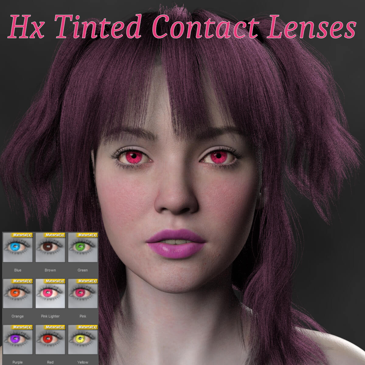 HX Tinted Contact Lenses for Genesis 9 - Daz Content by HumanXYStudio
