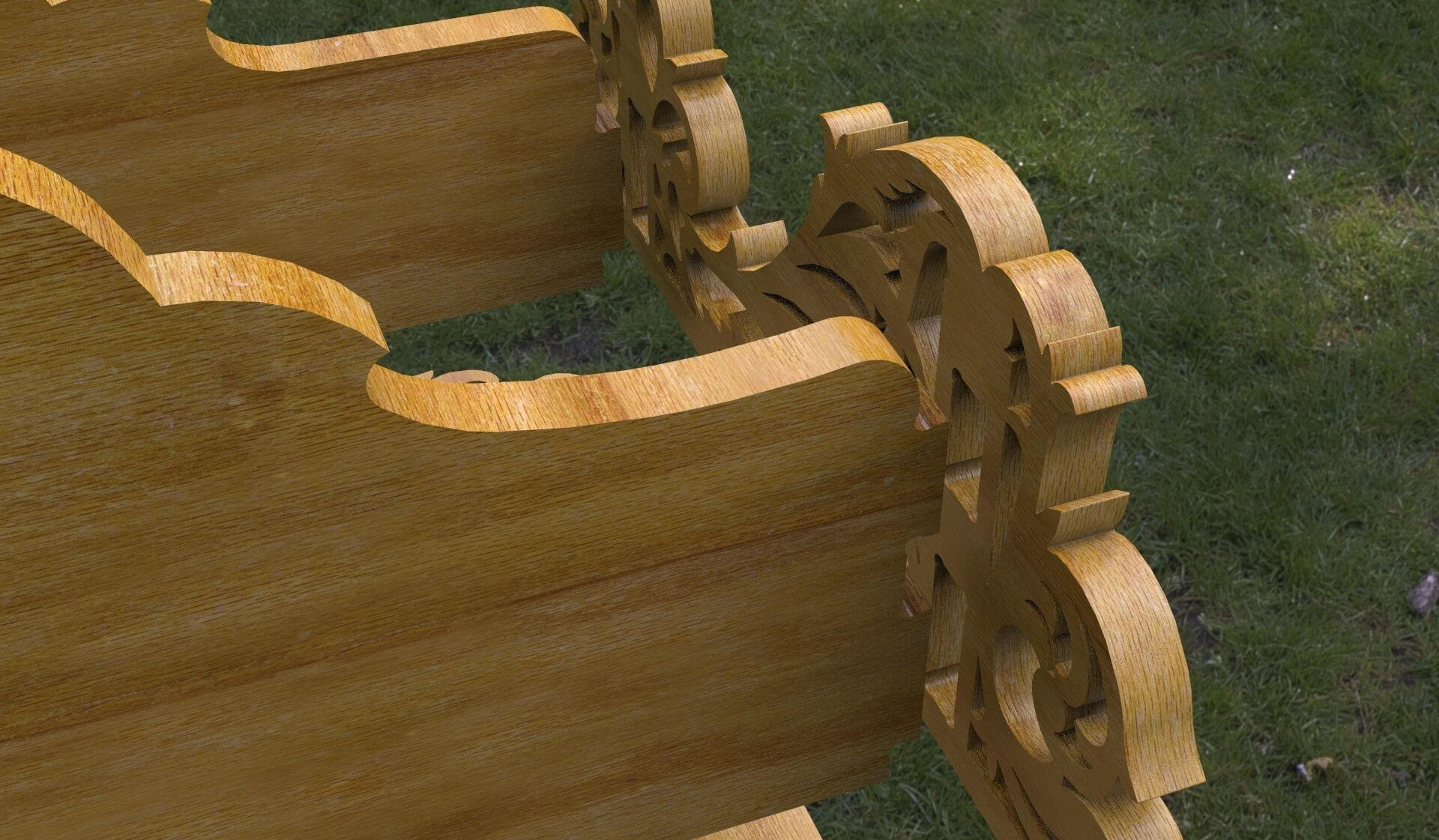 Patterned Shelf for CNC - 3D Model by HumanXYStudio