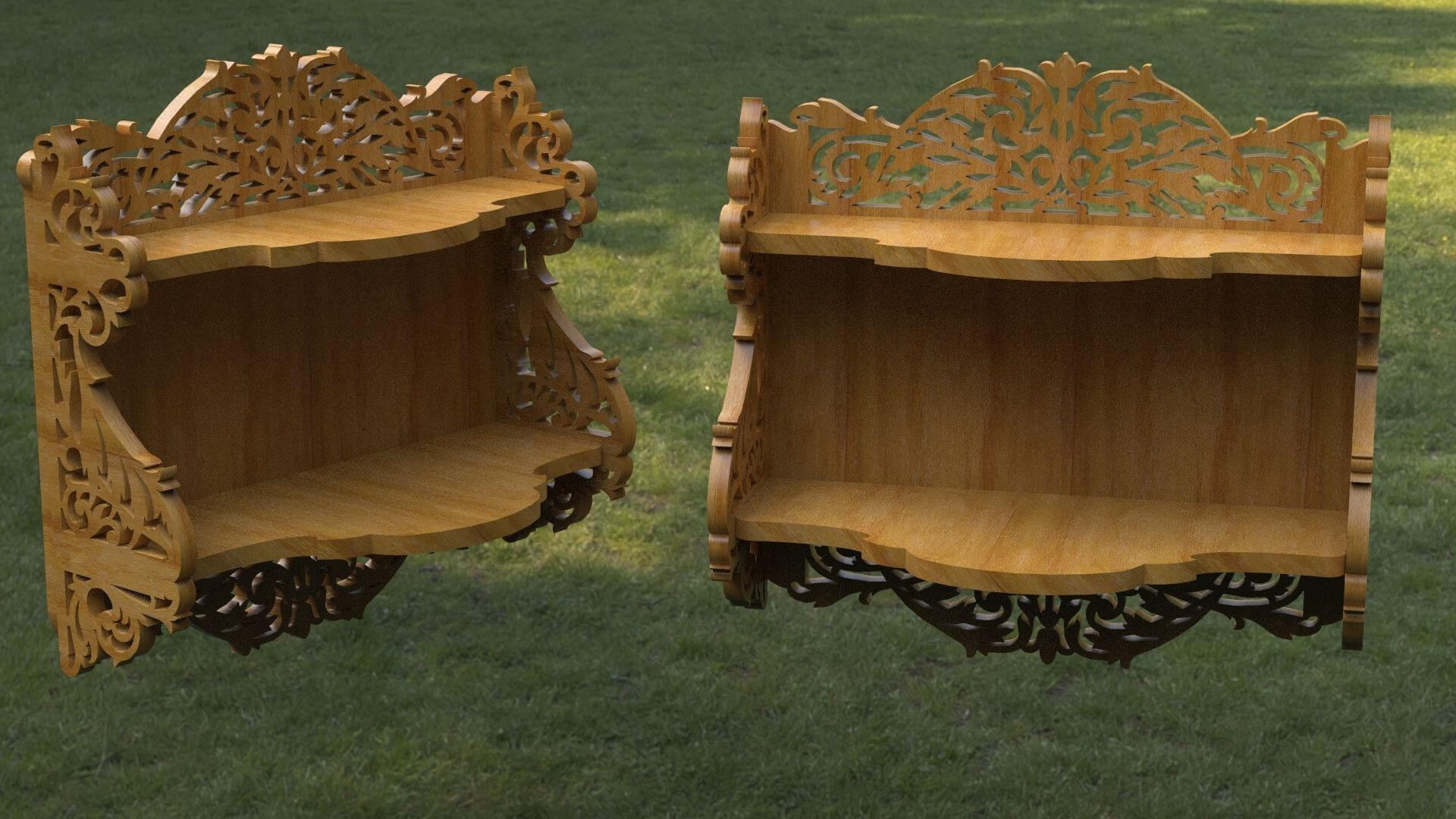 Patterned Shelf for CNC - 3D Model by HumanXYStudio