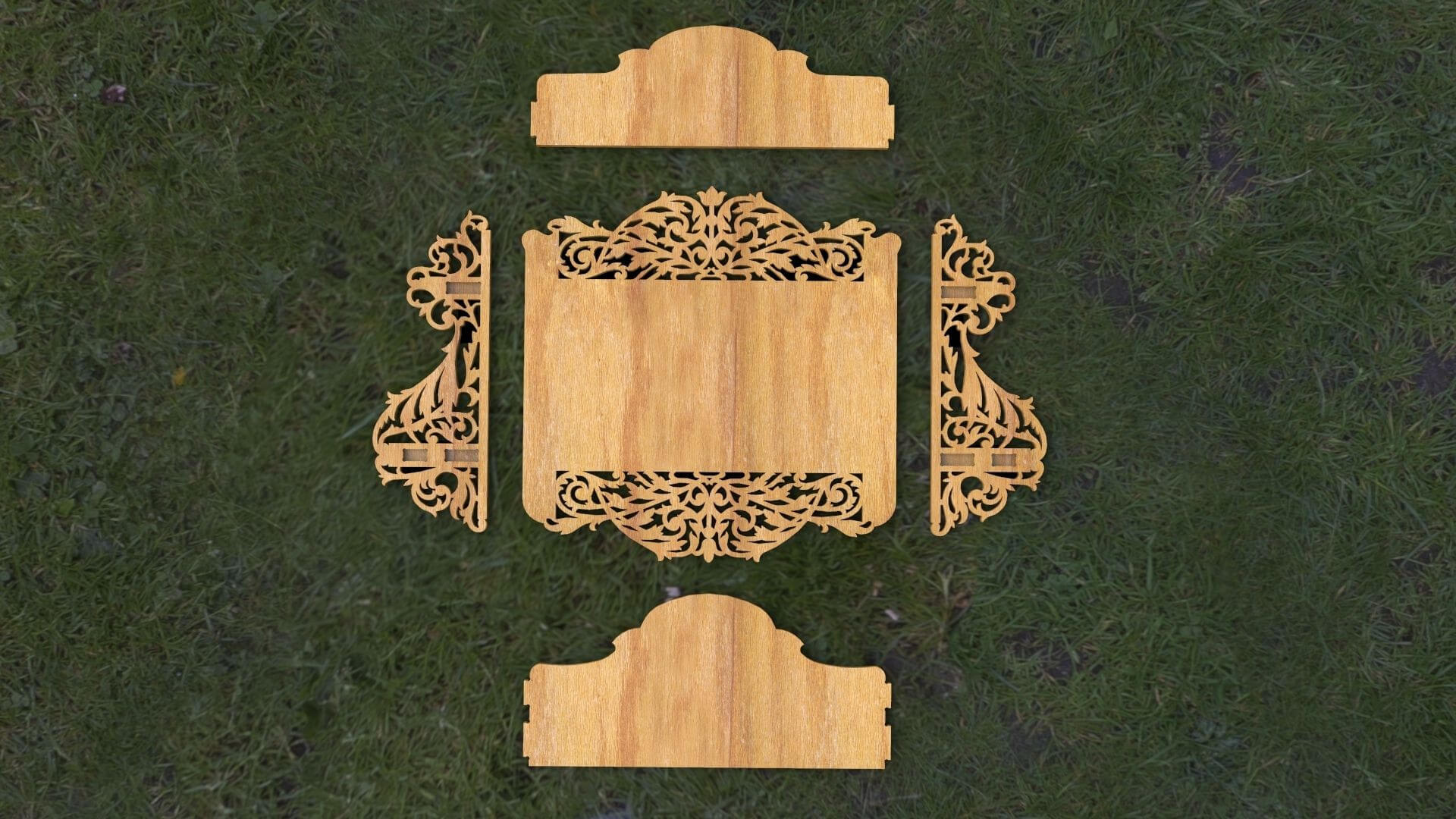 Patterned Shelf for CNC - 3D Model by HumanXYStudio