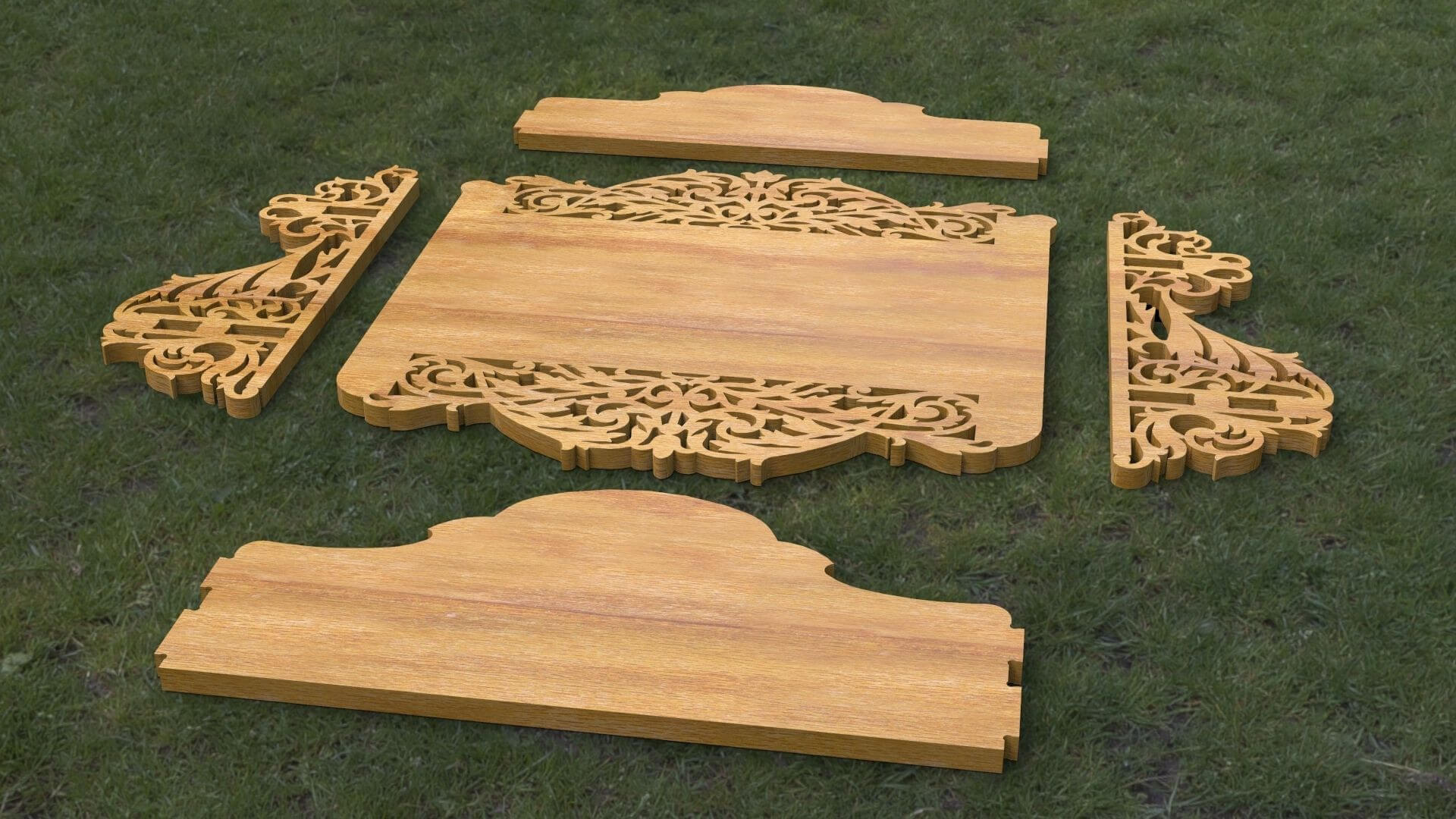 Patterned Shelf for CNC - 3D Model by HumanXYStudio