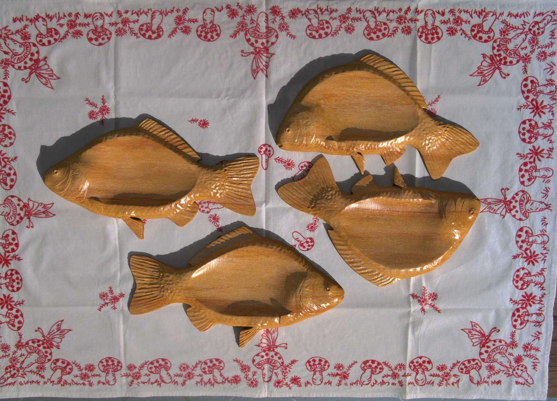 Wood Fish Plate - 3D Print Model by HumanXYStudio