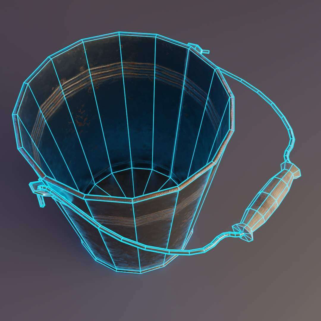 Galvanized Metal Bucket - 3D Model by humbaba1