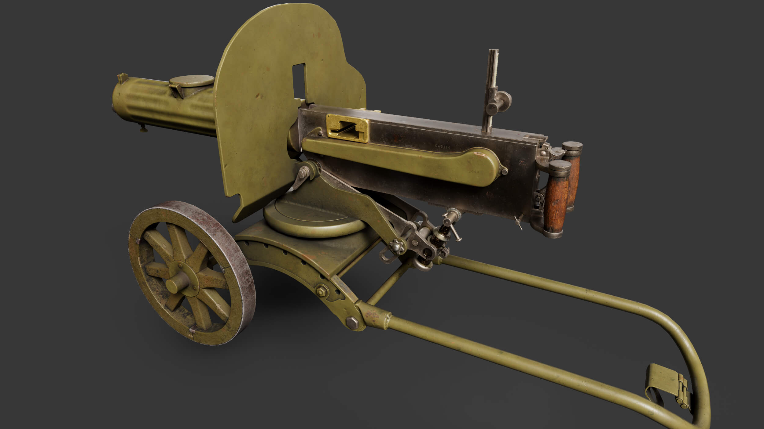 Maxim Machine Gun - 3D Model by HungryCat