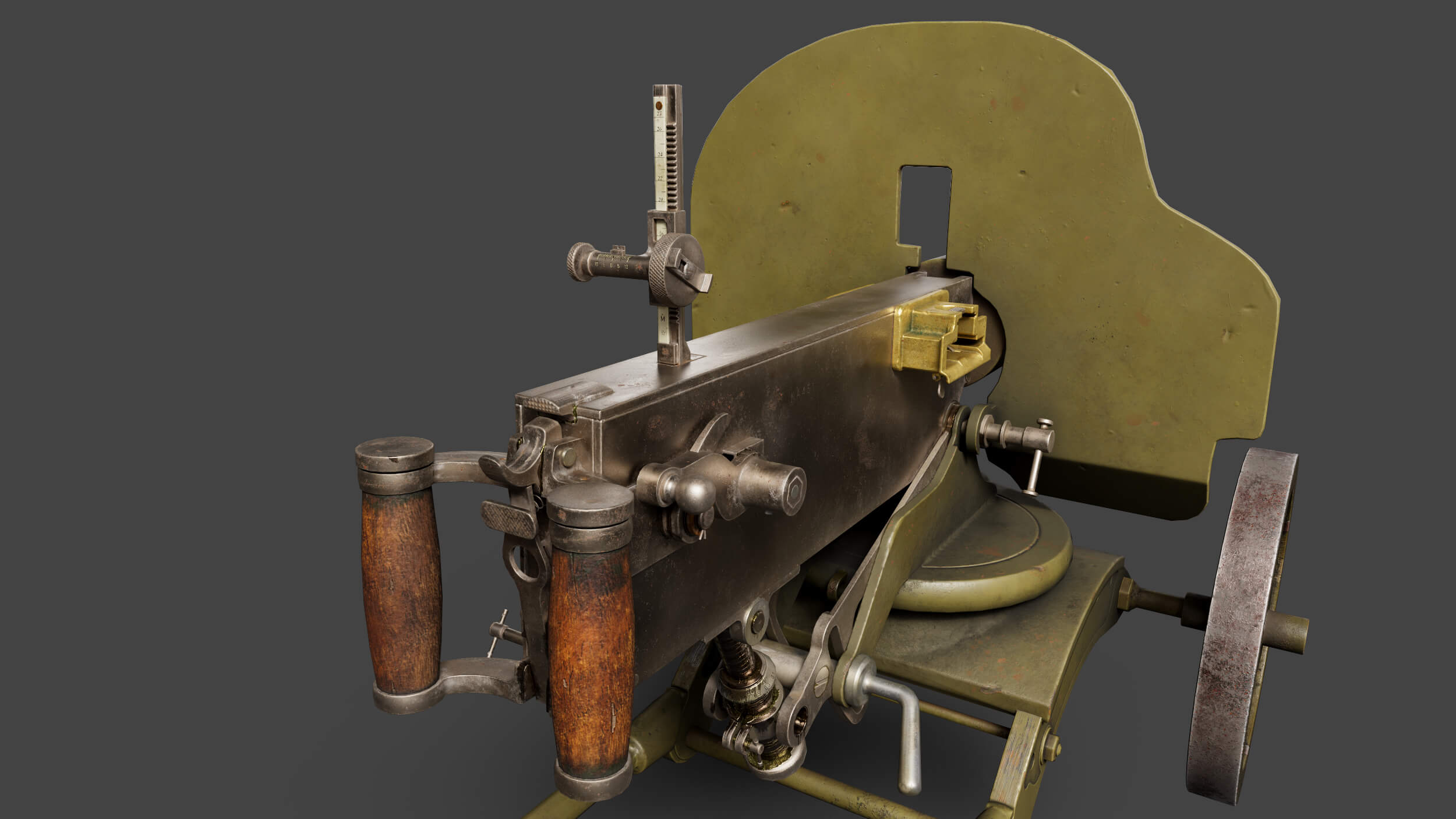 Maxim Machine Gun - 3D Model by HungryCat