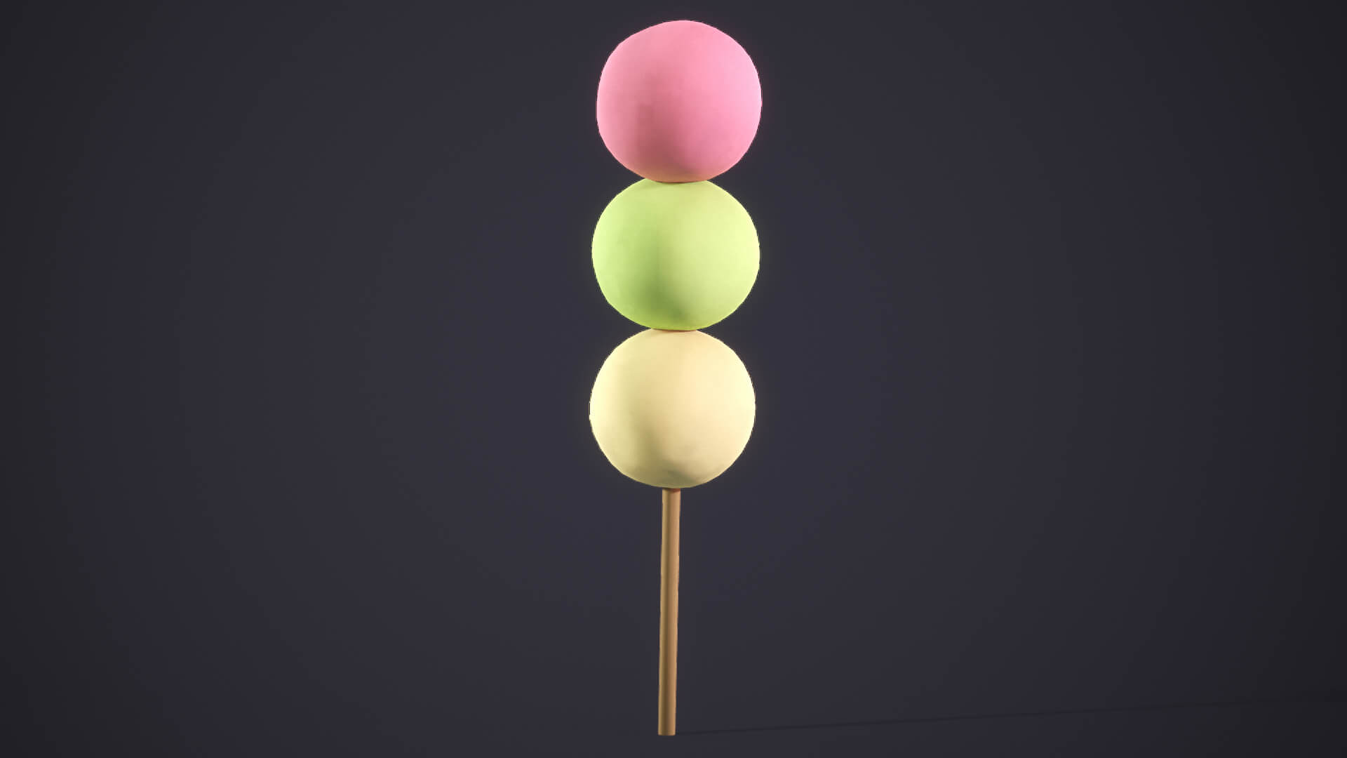 Japanese Sanshoku Dango - 3D Model by HUNTR3D