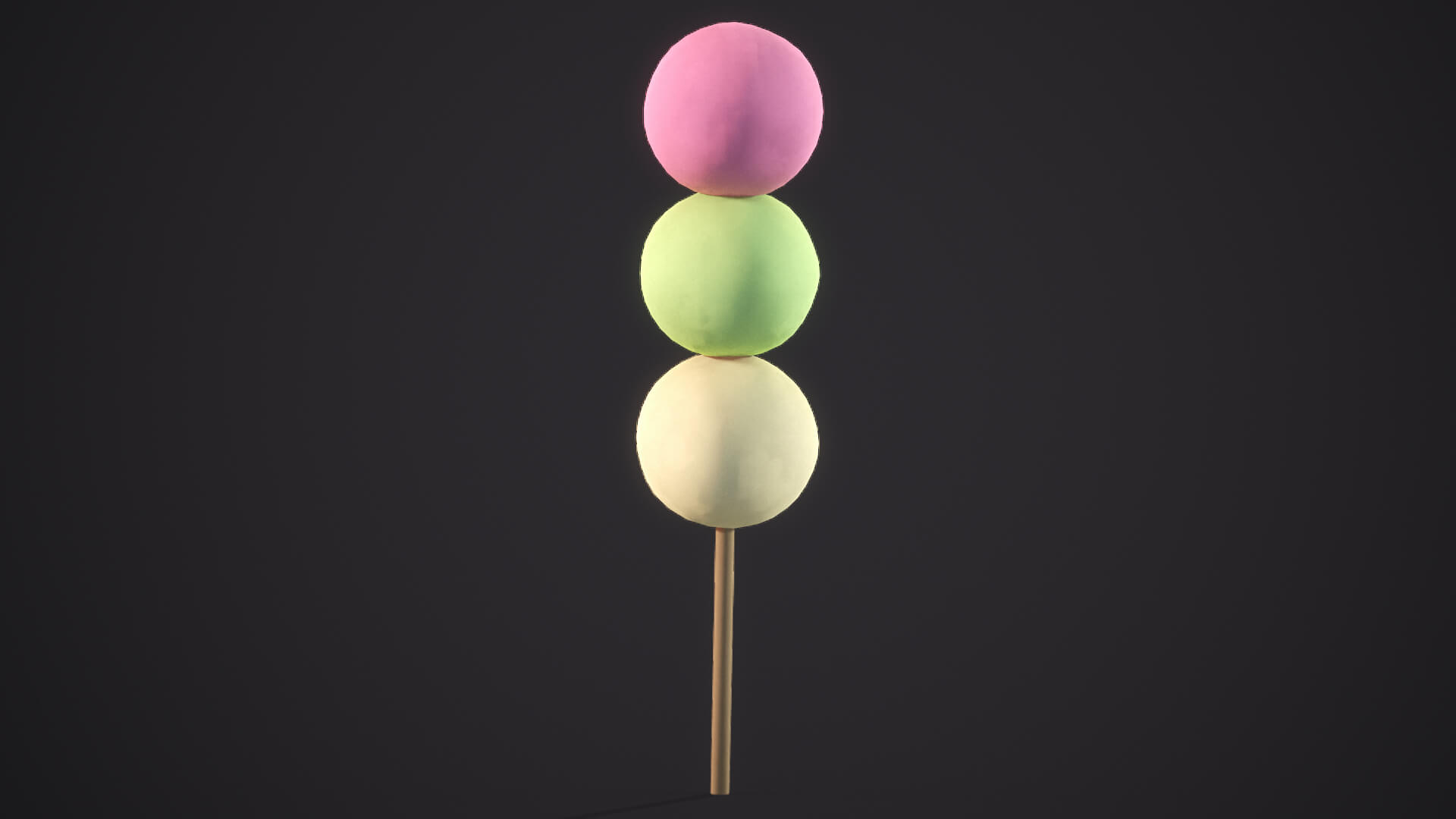 Japanese Sanshoku Dango - 3D Model by HUNTR3D