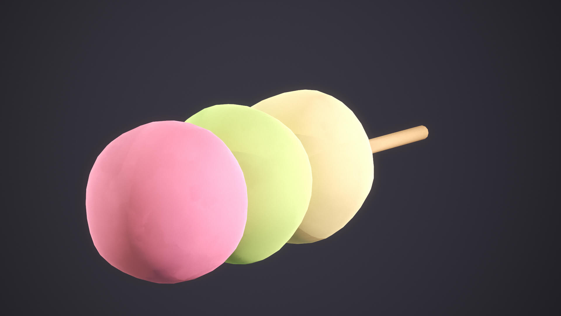 Japanese Sanshoku Dango - 3D Model by HUNTR3D