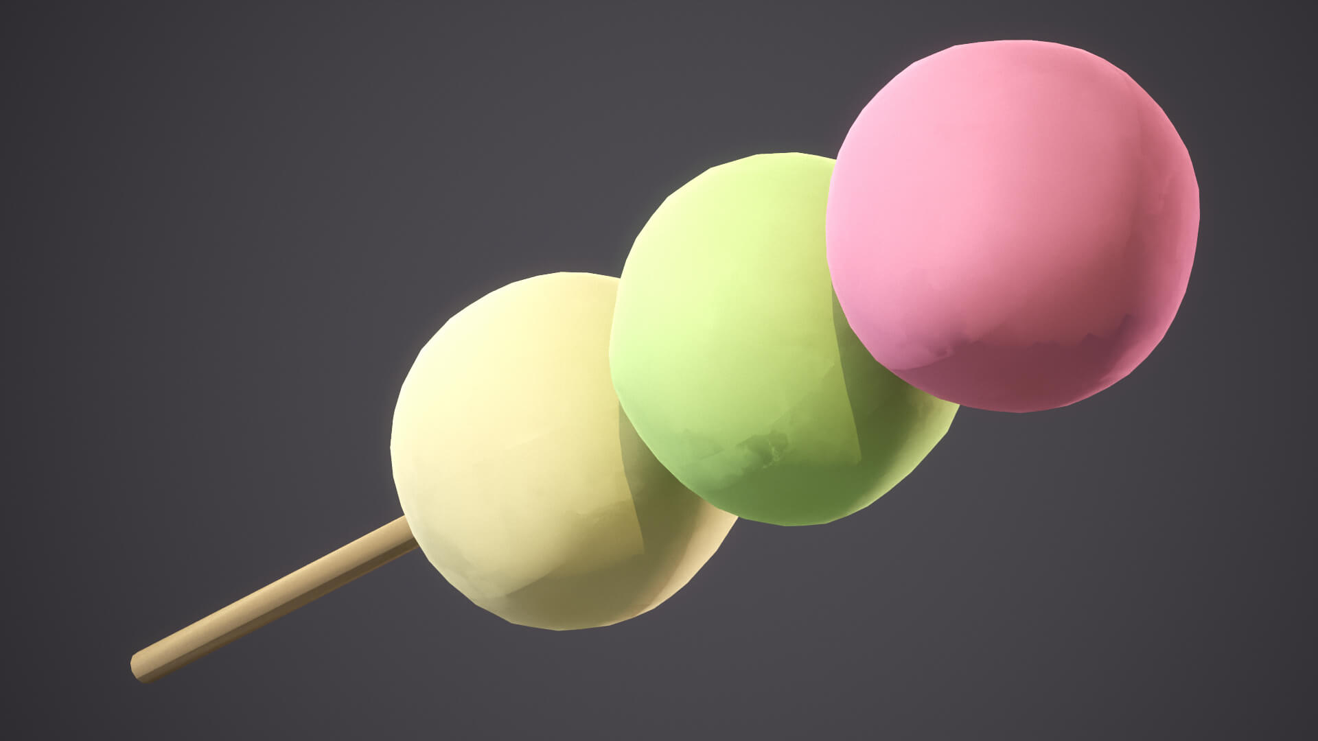 Japanese Sanshoku Dango - 3D Model by HUNTR3D