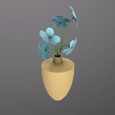Flower Pot Stylized - 3D Model by HUNTR3D