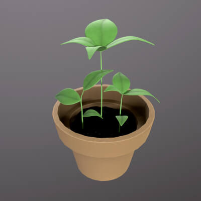 Low Poly Models | Plants | Plant Pots | RenderHub