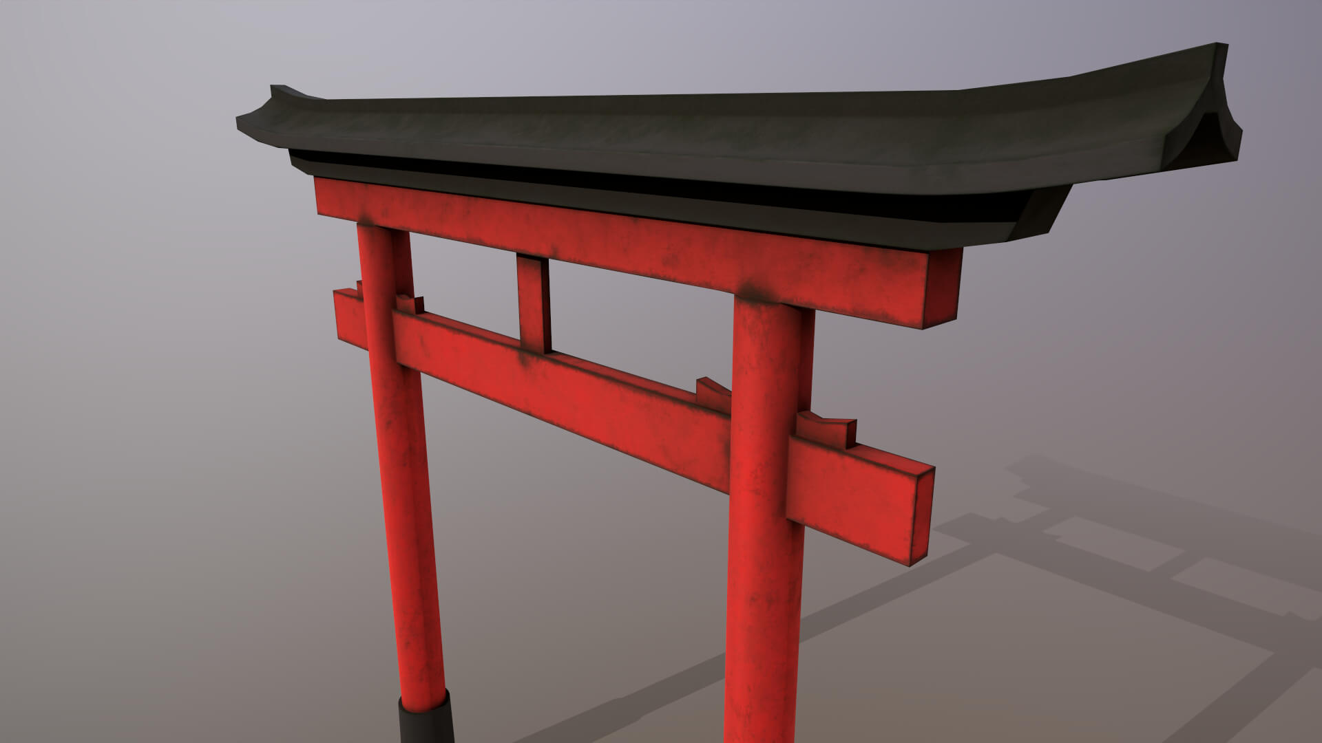Japanese Gate - 3D Model by HUNTR3D