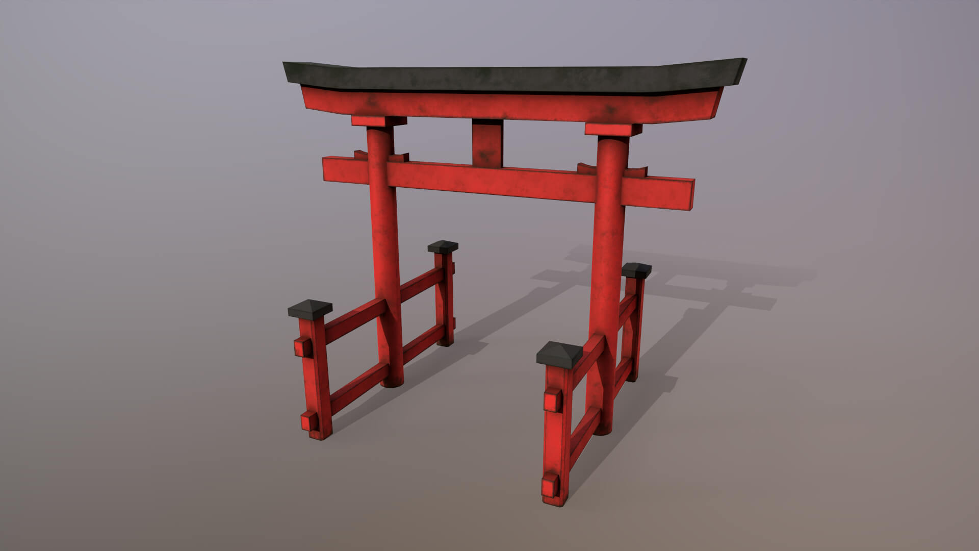 Japanese Gate - 3D Model by HUNTR3D