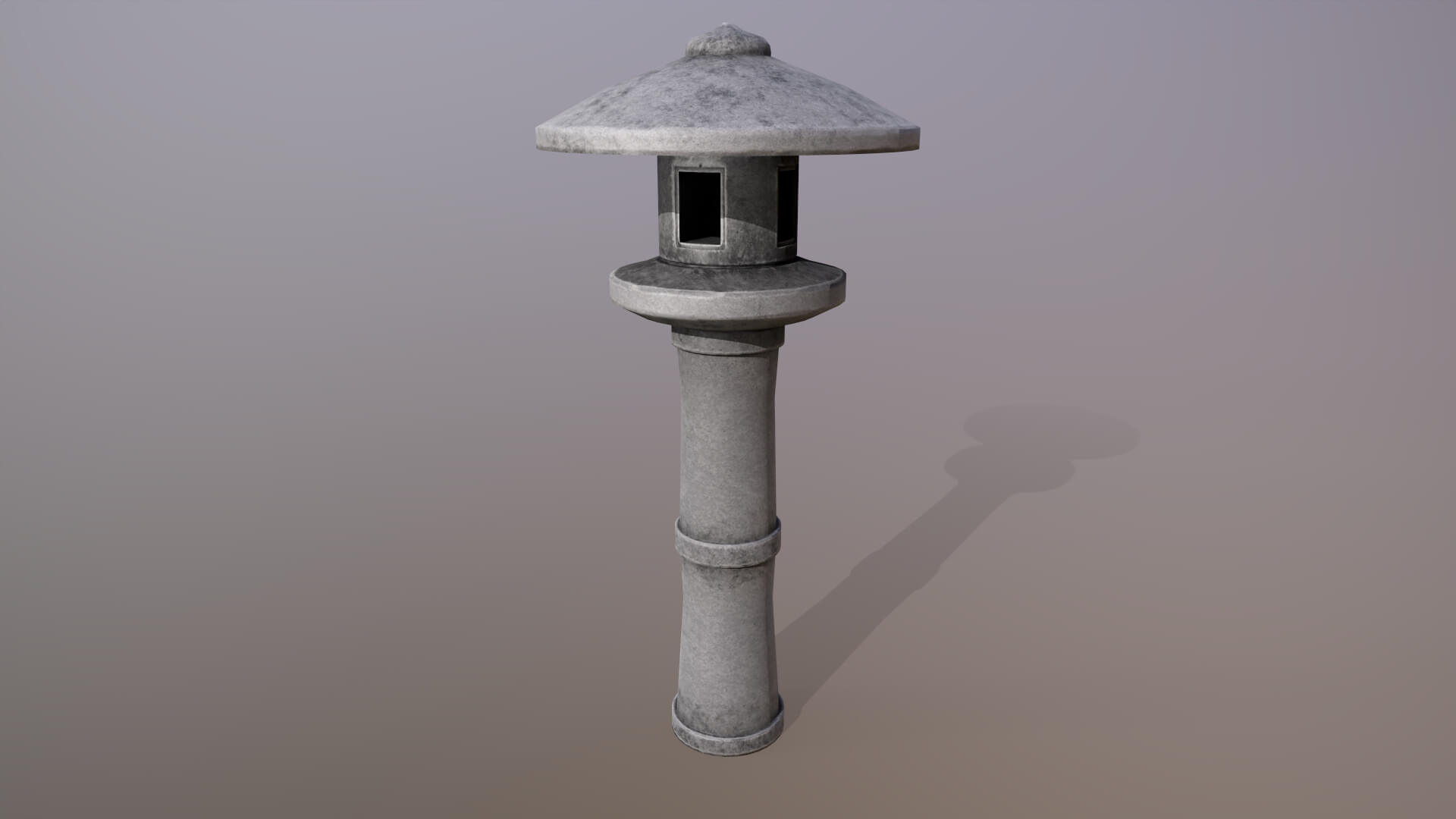 Japanese Stone Lantern - 3D Model by HUNTR3D