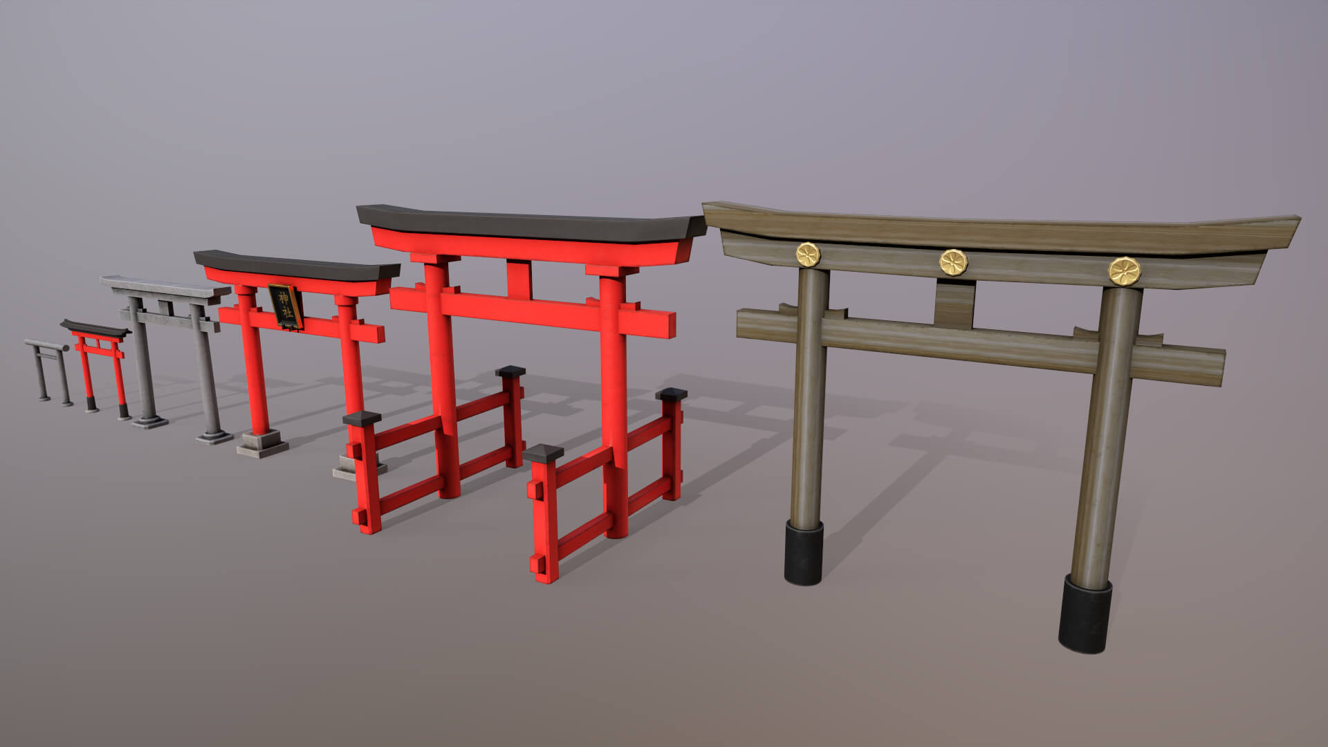 Japanese Torii - 3D Model by HUNTR3D