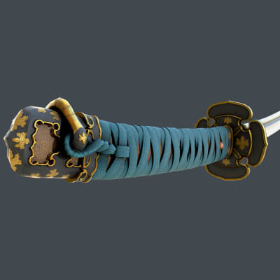 Katana ( Game Ready ) - 3D Model by HUNTR3D