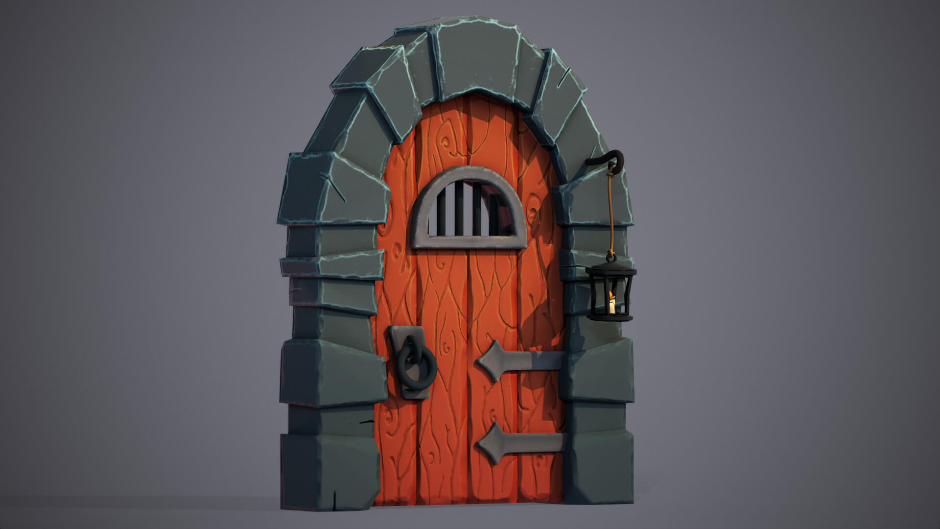 Stylized Medieval Door - 3D Model by HUNTR3D