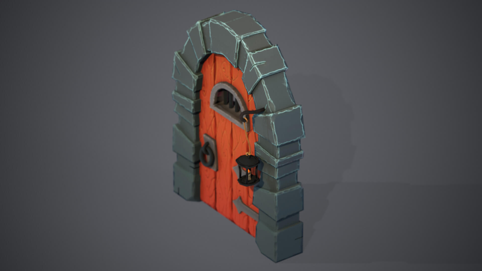 Stylized Medieval Door - 3D Model by HUNTR3D