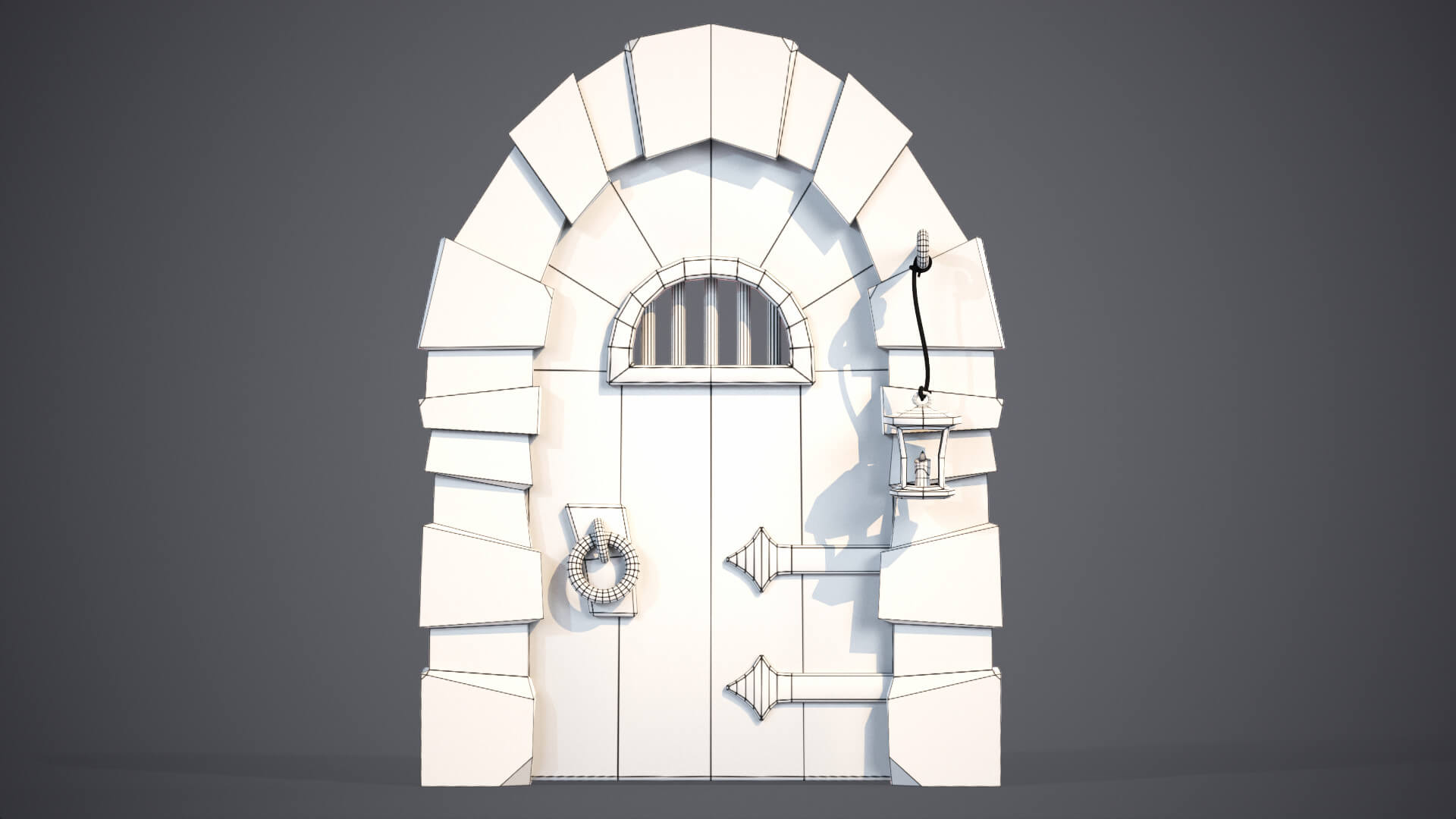 Stylized Medieval Door - 3D Model by HUNTR3D