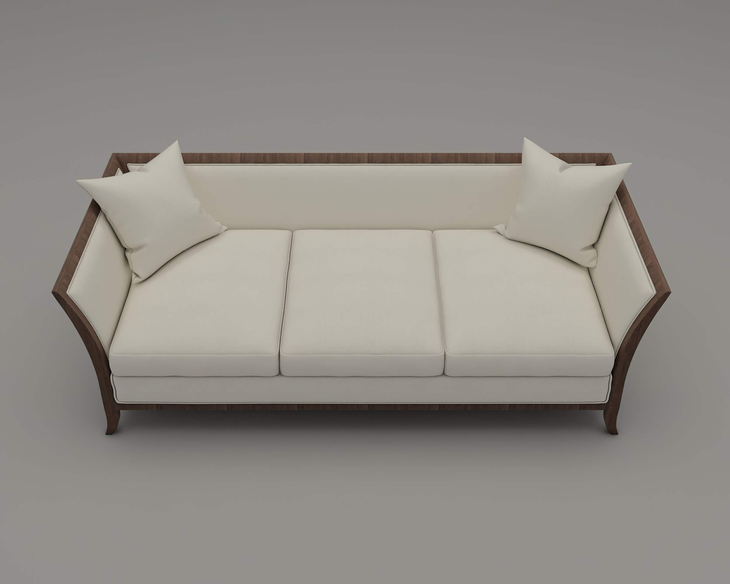 Long Single Sofa 001 - 3D Model by huynhdx