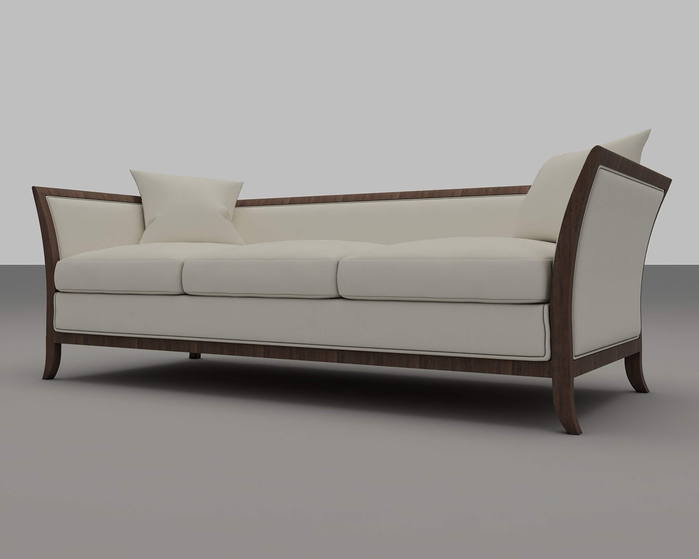 Long Single Sofa 001 - 3D Model by huynhdx