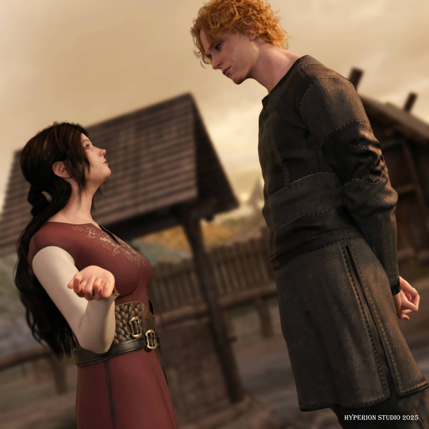 A conversation 3D Render, Digital Art by Hyp-St