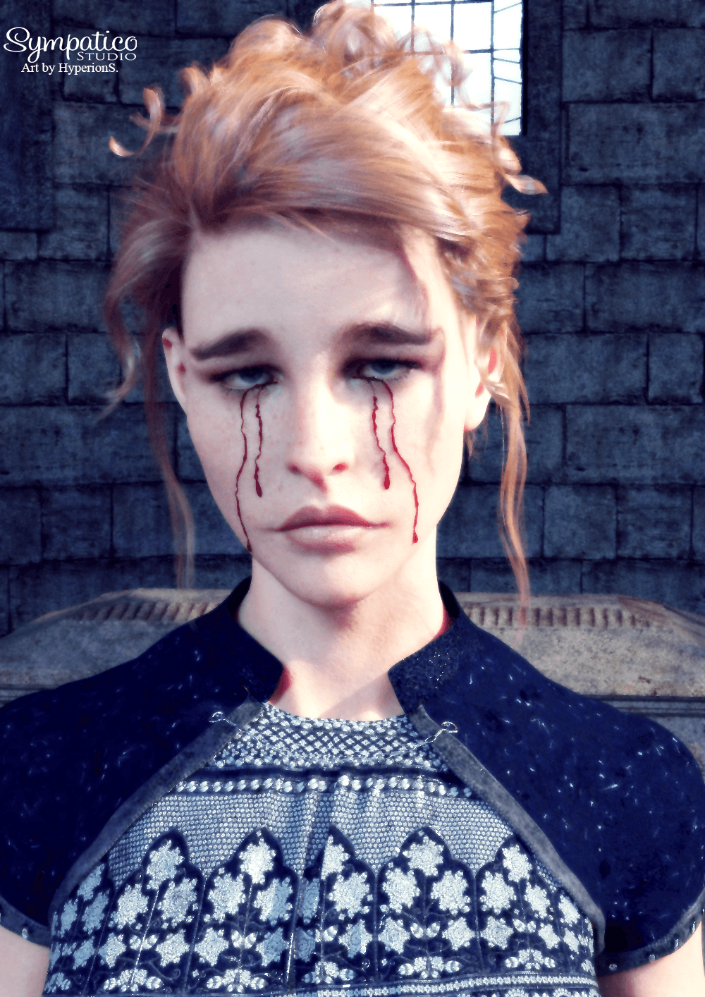 Bloody tears 3D Render, Digital Art by Hyp-St