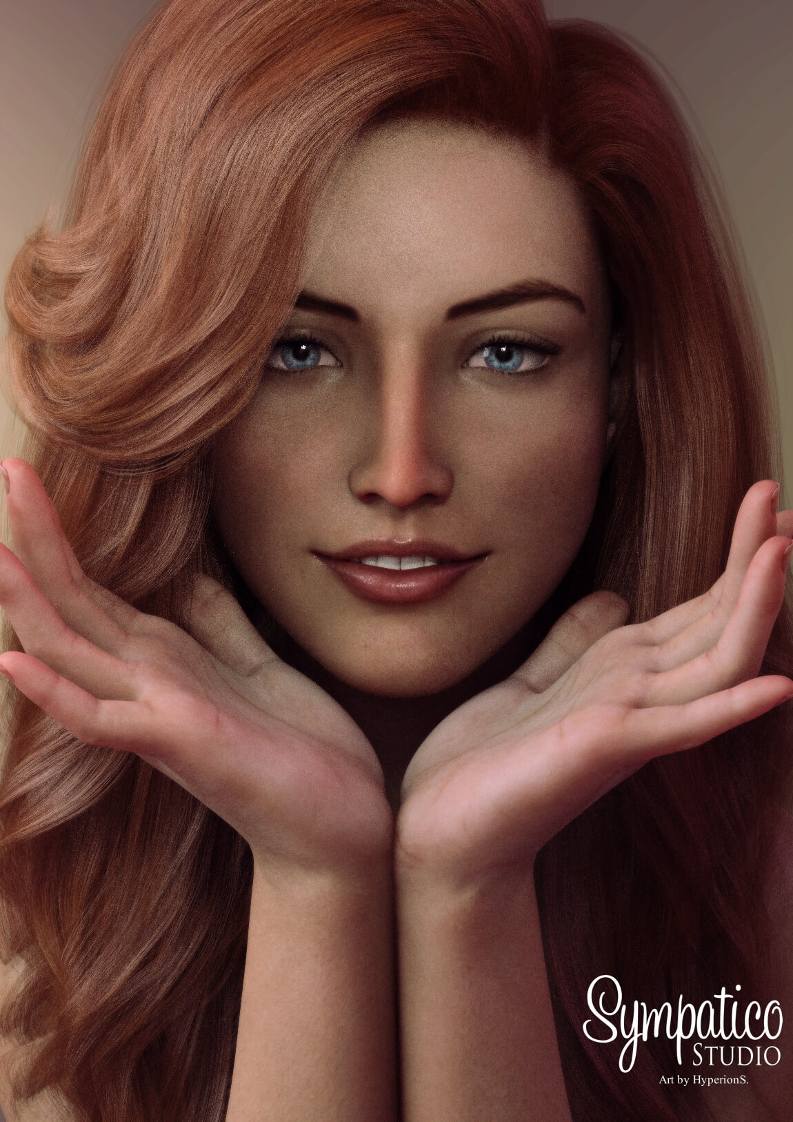 Blue eyes 3D Render, Digital Art by Hyp-St