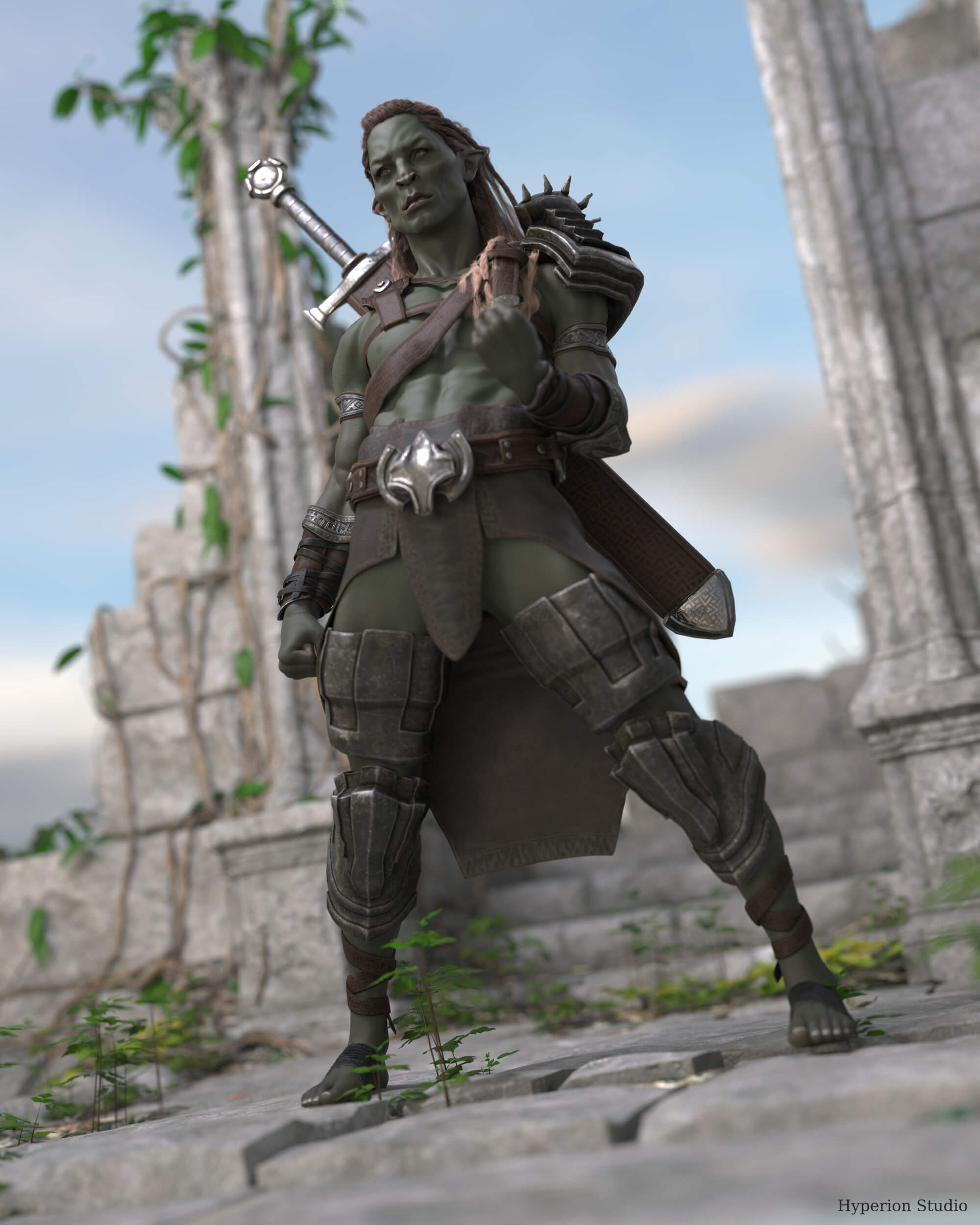 Warrior 3D Render, Digital Art by Hyp-St