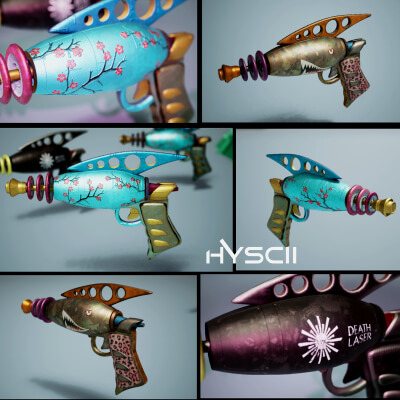 Retrofuture Weapon Concept: Death Laser Ray Gun - 3D Model by hyscii