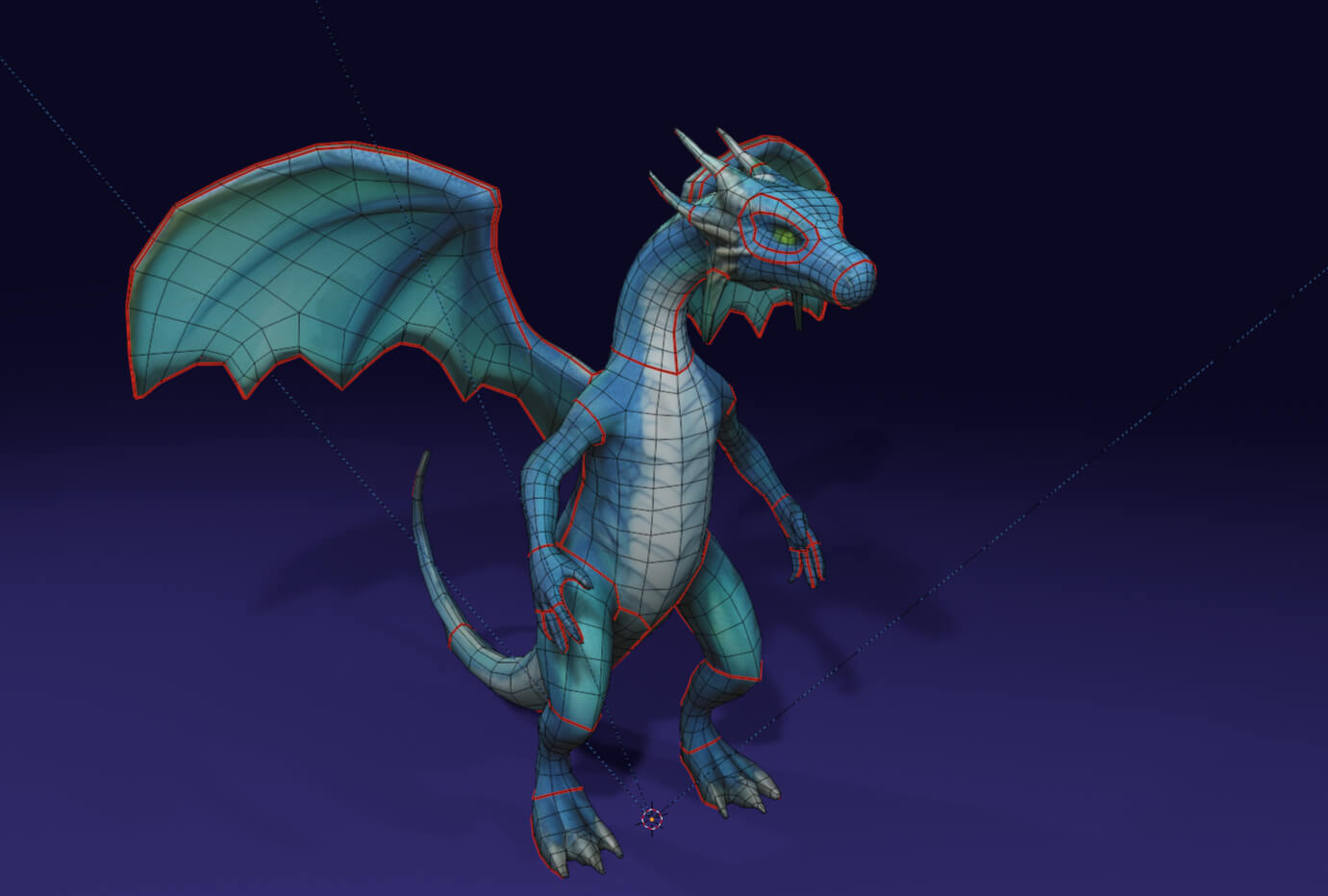 Low Poly Dragon - 3D Model by iam3d_ar