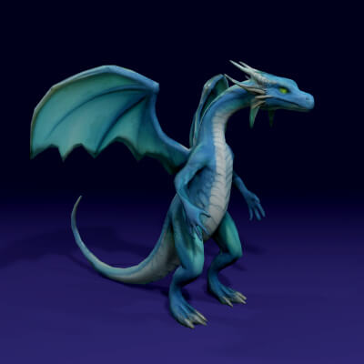 Low Poly Dragon - 3D Model by iam3d_ar