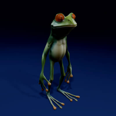 Low Poly Frog - 3D Model by iam3d_ar
