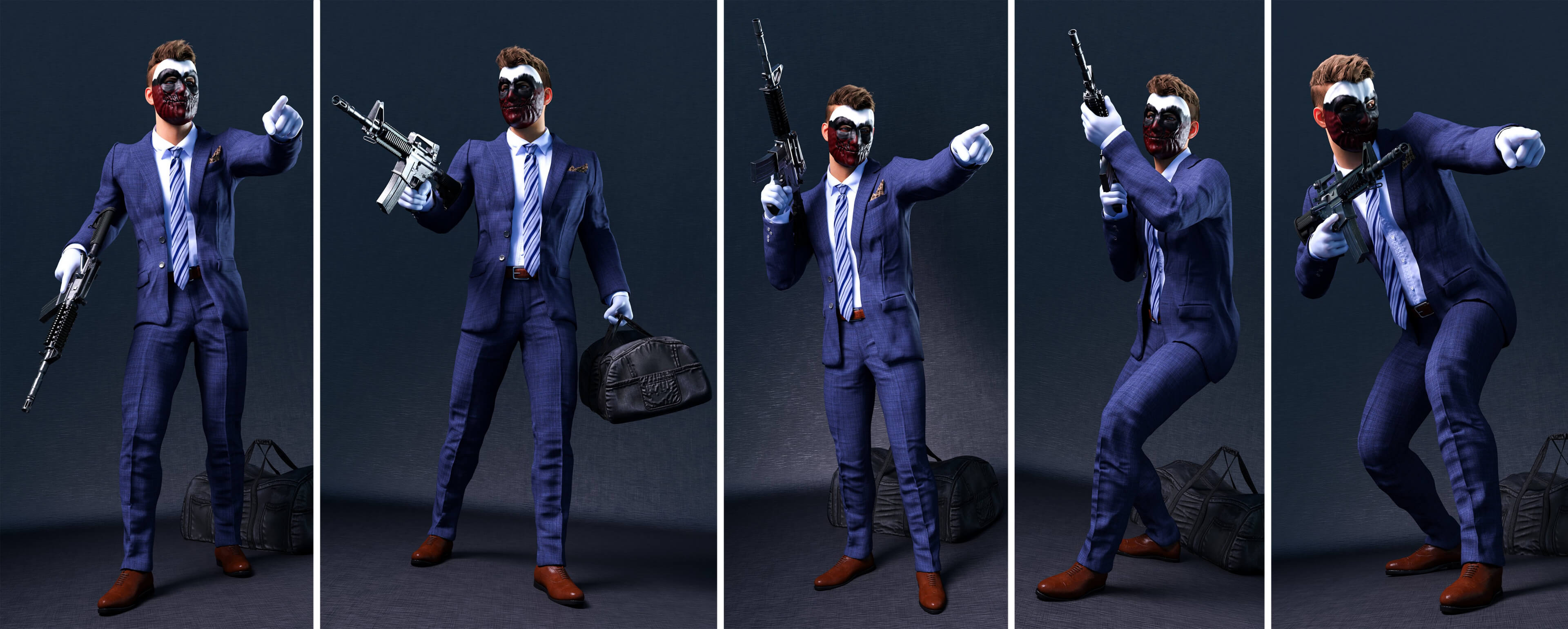12 Get Down Everyone Poses for G8M - Daz Content by IAmAFox