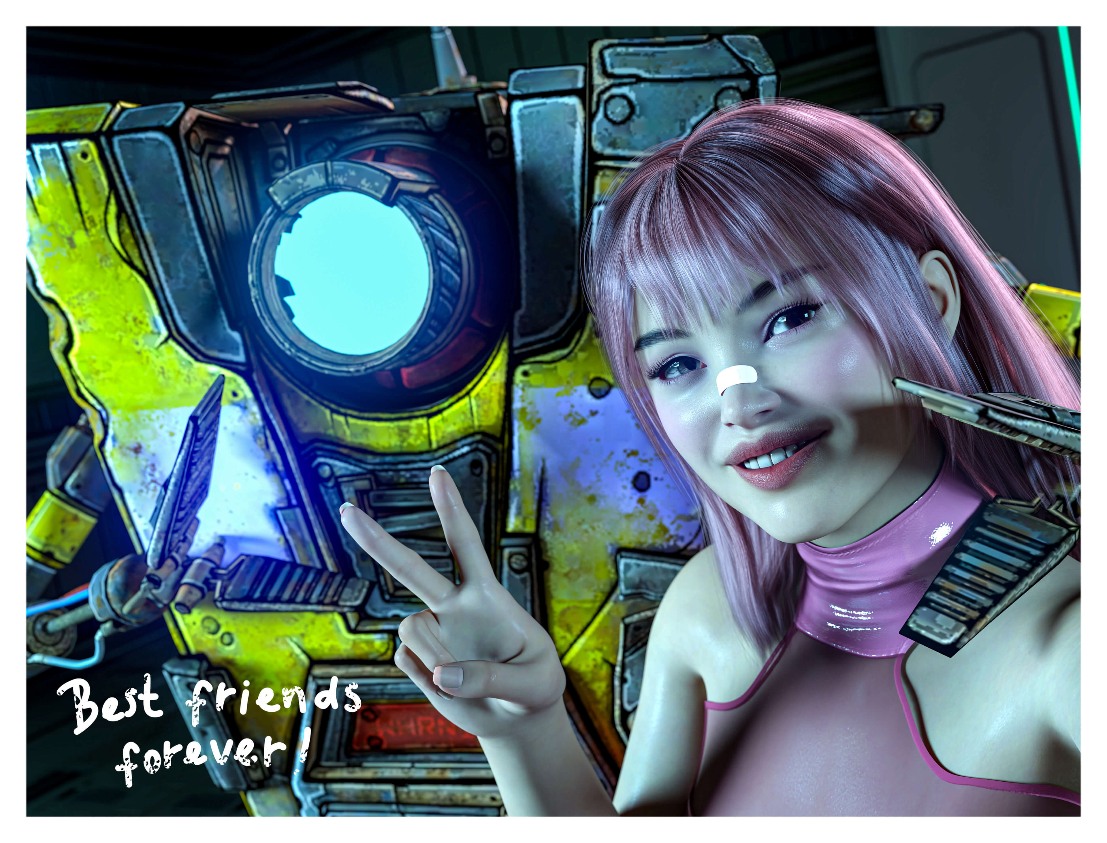 Best Friends Forever 3D Render, Digital Art by IAmAFox