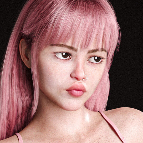 Pinku Elf Requested Render 3D Render, Digital Art by IAmAFox