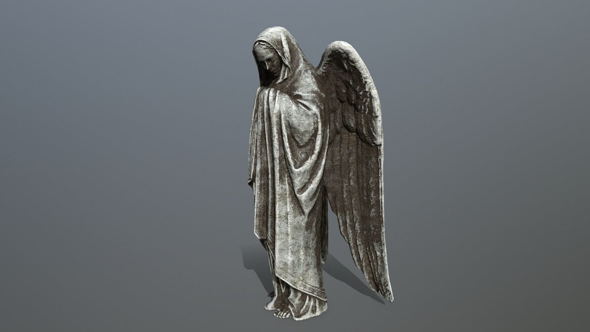 Angel Statue 01 - 3D Model by icekazim