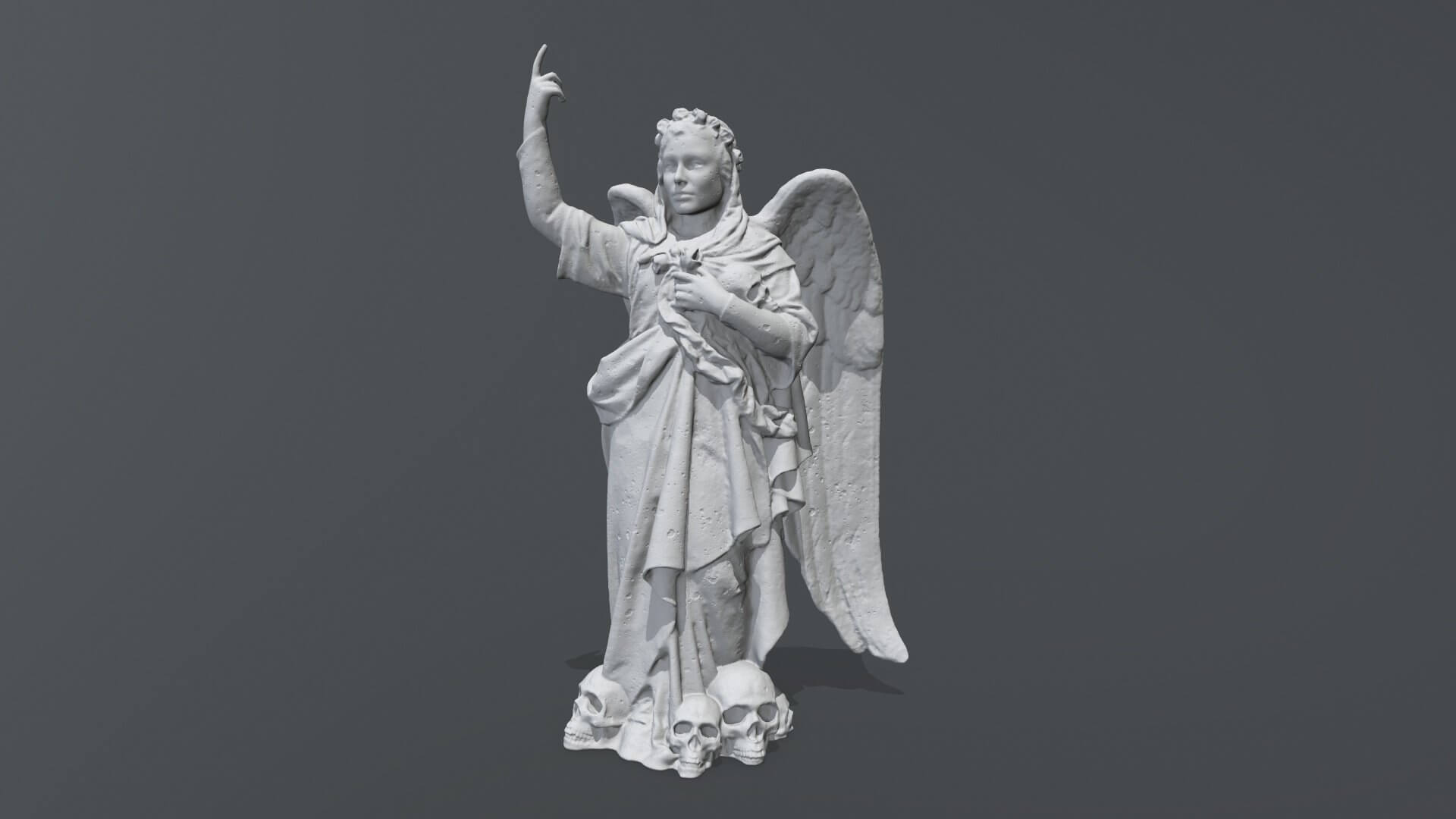 Angel Statue 02 - 3D Print Model by icekazim